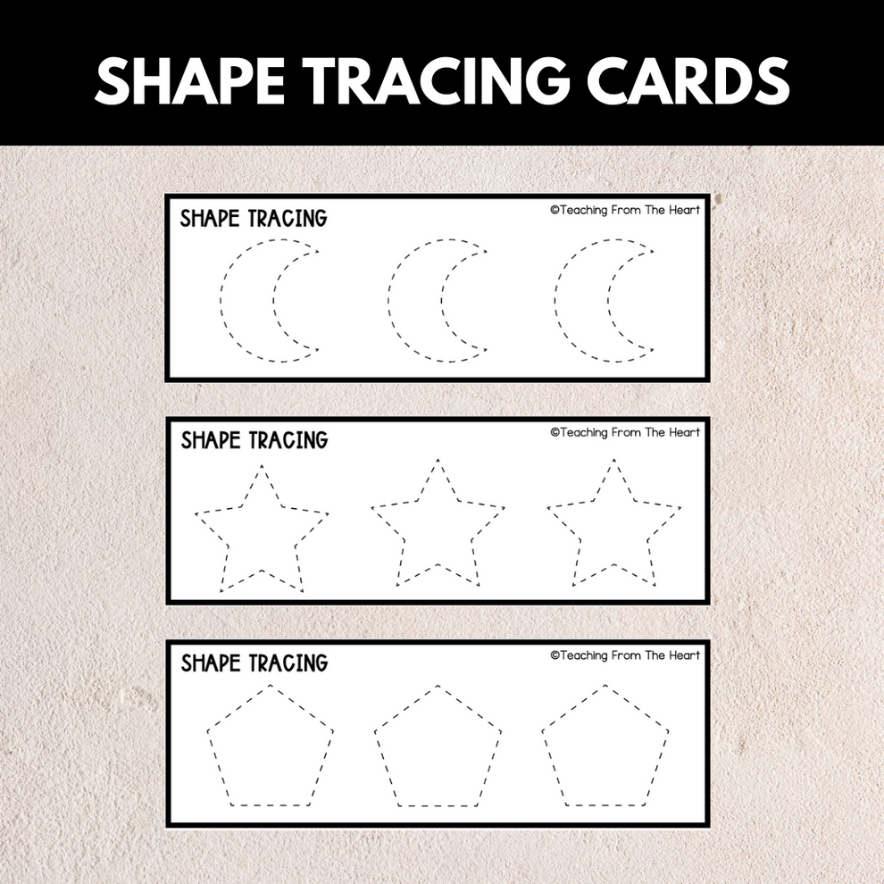 Shape Tracing Cards – Teaching From The Heart