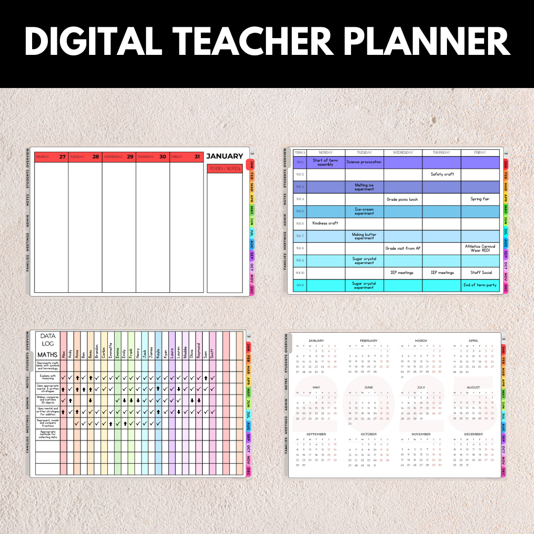 2025 Digital Teacher Planner – Teaching From The Heart