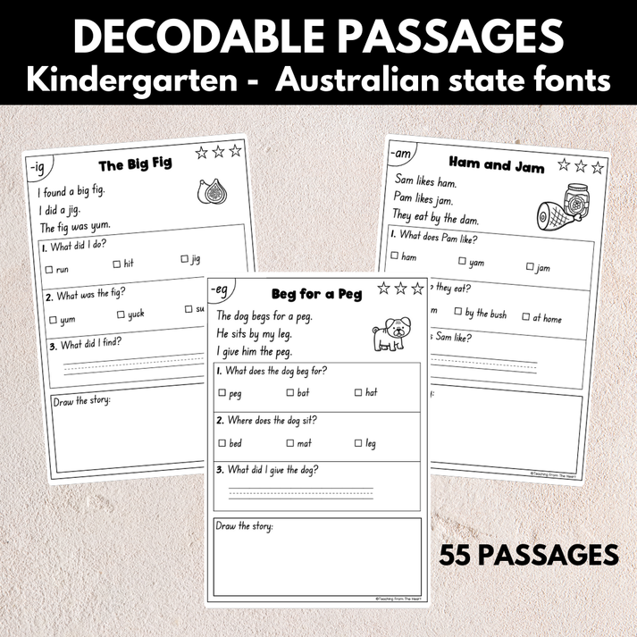 Decodable Passages - Kindergarten – Teaching From The Heart