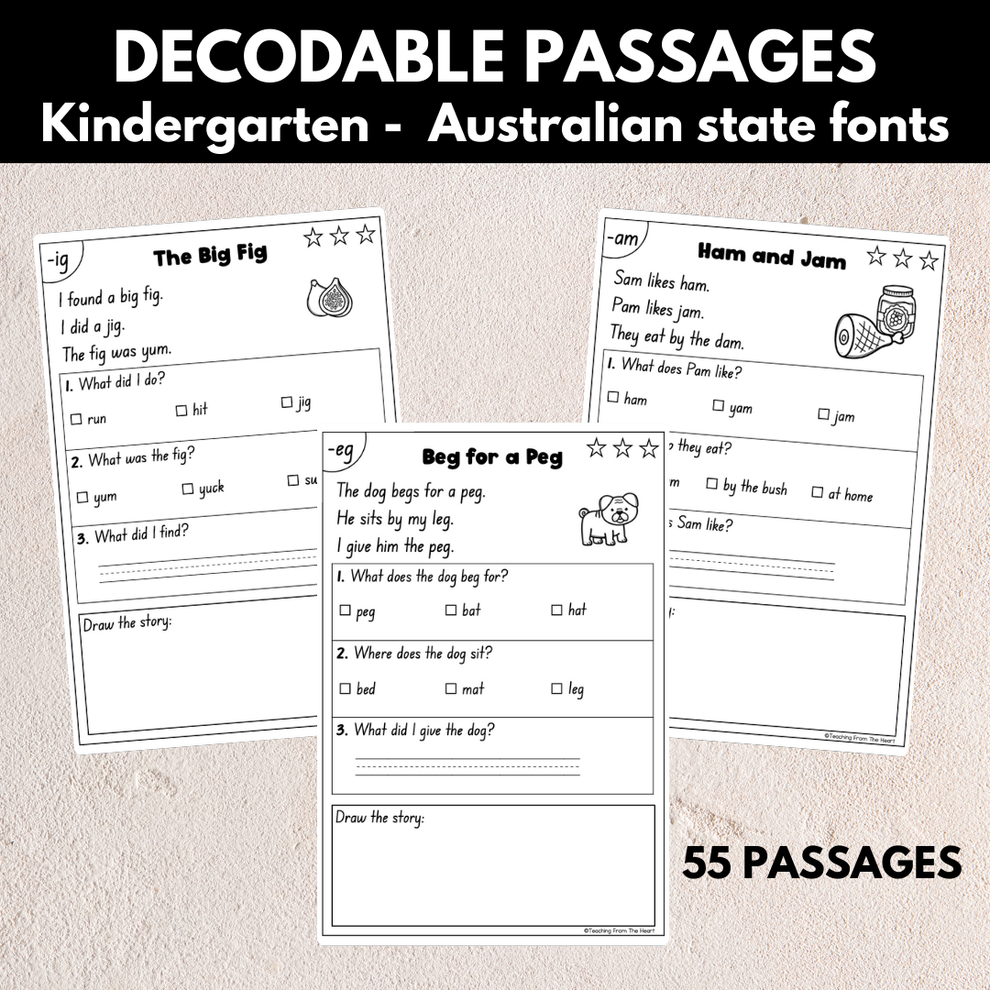 Decodable Passages - Kindergarten – Teaching From The Heart