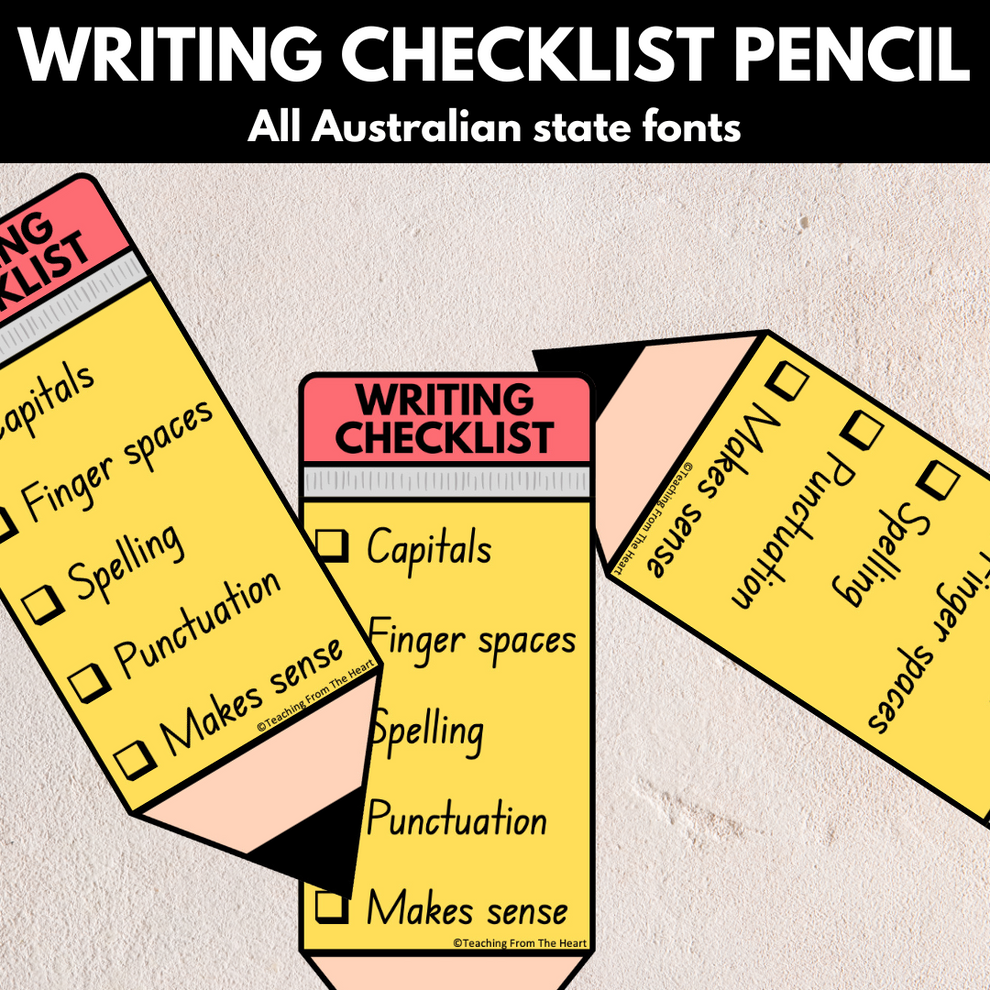 Writing Checklist Pencil – Teaching From The Heart